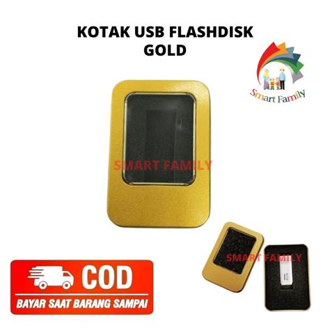 Jual Tempat Usb Flash Disk Warna Gold Kotak Shopee Indonesia