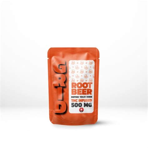GRID Root Beer 500mg THC Gummies Naked Canada