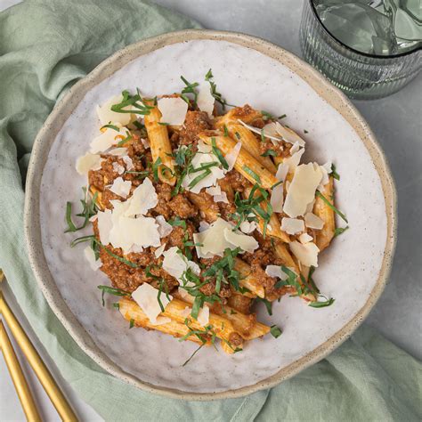 Beef Bolognese And Penne Pasta Bare Chefs