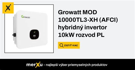 Growatt Mod 10ktl3 Xh Afci ZÁloŽnÝ Hybridný Menič 10kw Merxu