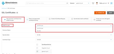 Cara Mudah Pasang Ssl Di Directadmin Panel Ostife