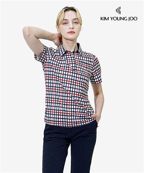 포스티 김영주 여성 골프웨어 여름 체플 냉감 쿨링 기능성 반팔 카라 티셔츠 스포츠 상의