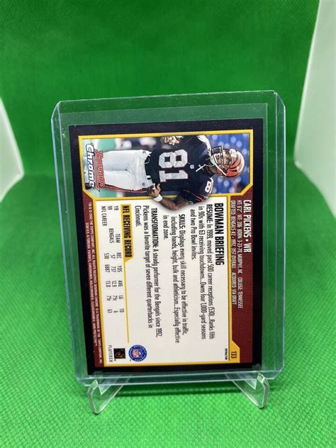 Bowman Chrome Refractor Carl Pickens Cincinnati Bengals Card EBay