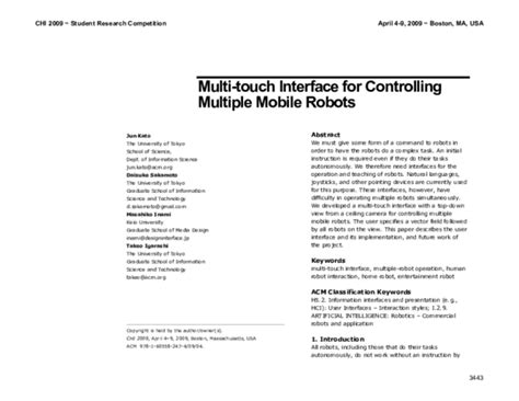 pdf multi touch interface for controlling multiple mobile robots