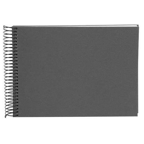 goldbuch Spiralalbum 24x17cm Leinen 40 weiße Seiten grau kaufen bei