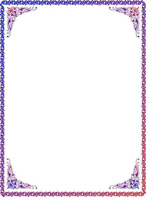 A4 Size Color Page Border Eps Vector Design Color Page Border Design Page Border Design Eps