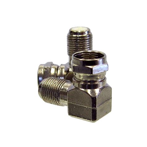 Coaxial Adaptor F Type Socket Female To Right Angle F Type Plug