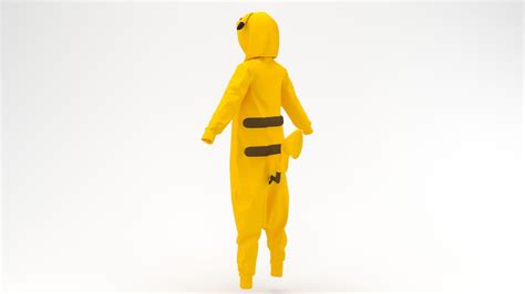 3d Female Kigurumi Pikachu Model Turbosquid 1833142