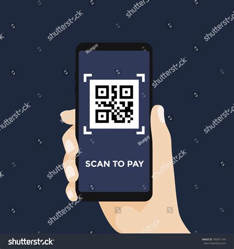 Vektor Stok Scan Qr Code Pay Mobile Phone Tanpa Royalti 796871164