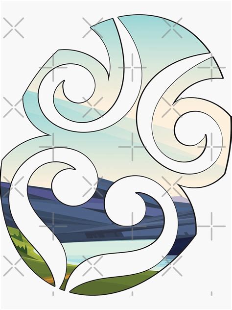 Sky Reflected On The Water Koru Symbol Sticker For Sale By