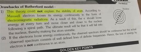 Rutherford Atomic Model Drawbacks