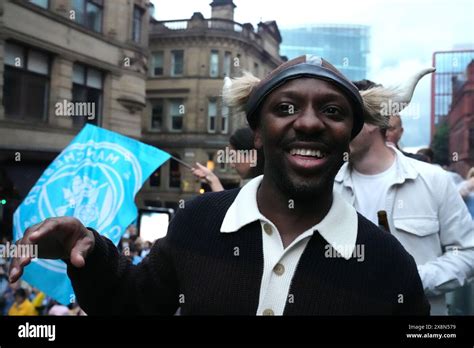 Shaun Wright Phillips During A Trophy Parade In Manchester After They