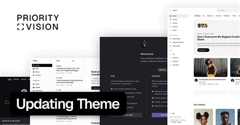 Updating Theme Thesis Theme Documentation Priority Vision