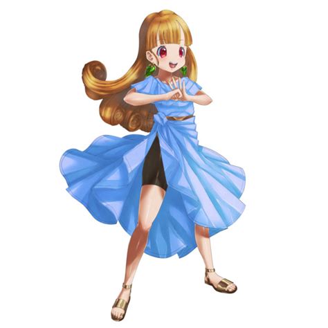 【dq絵】ひかりのドレスを装備したアリーナ姫♪色差分青 ニコニコ静画 イラスト