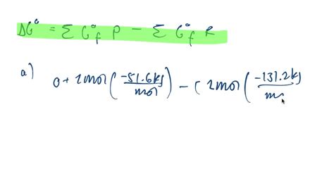 Use Data From Appendix D To Compute Δg∘ For Each Reaction In Problem