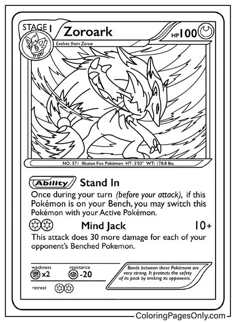 20 Pokemon Card Coloring Pages Free Printable PDF Online Coloring