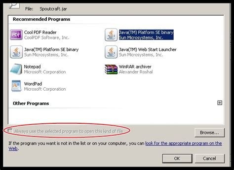 Always Use The Selected Program To Open This Kind Of File Sistem Ve