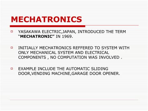 mechatronics an introduction ppt