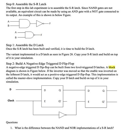 Solved Step Assemble The S R Latch The First Step In This Chegg