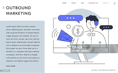 Landing Page Desain Web Banner Untuk Konsep Outbound Marketing