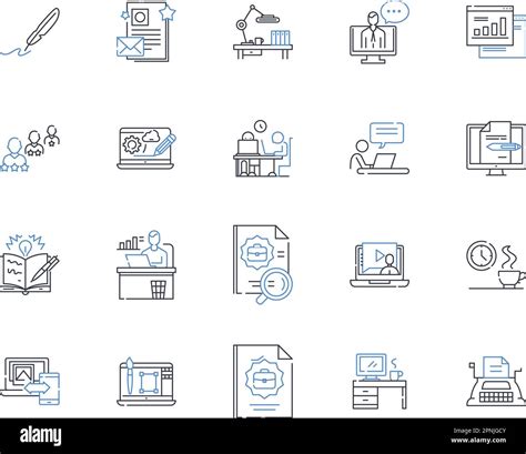 Mobile Operation Line Icons Collection Android IOS Samsung Apple