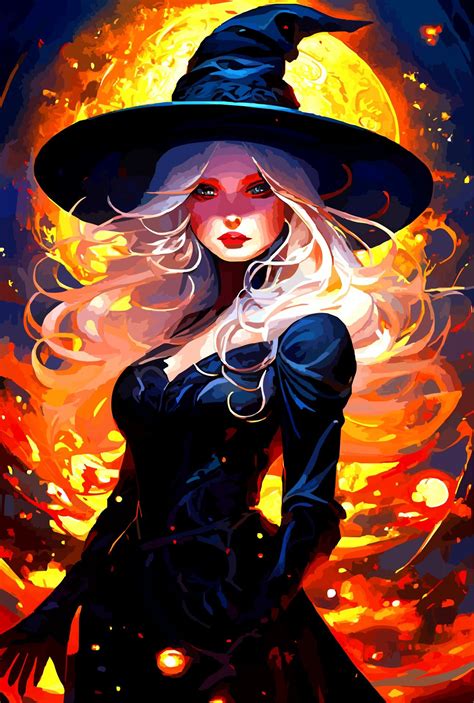 Dark Fantasy Witch In Smoke Drawing Viktor Levchenko