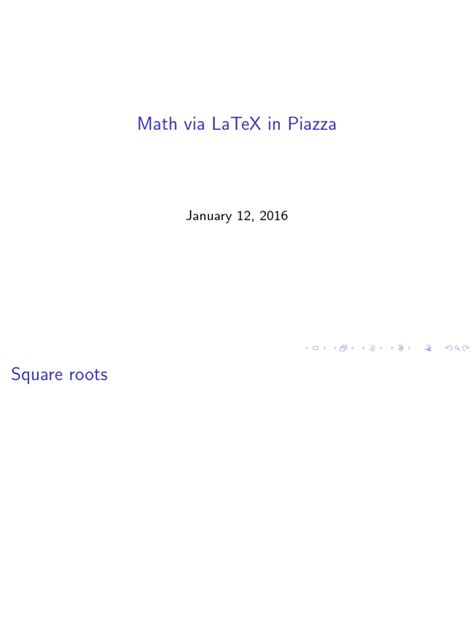 Latex For Piazza Pdf Trigonometric Functions Calculus