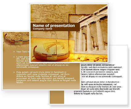 Classic Ancient Greece PowerPoint Template - PoweredTemplate.com | 3 ...