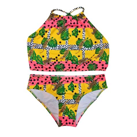 Biquíni Infantil Proteção Upf50 Capri Brasil Tropical Banho Maria Moda Praia Infantil