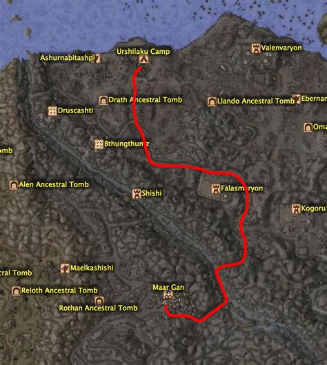 Drew A Map On How To Get To Urshilaku Camp In Main Story I Dont Do