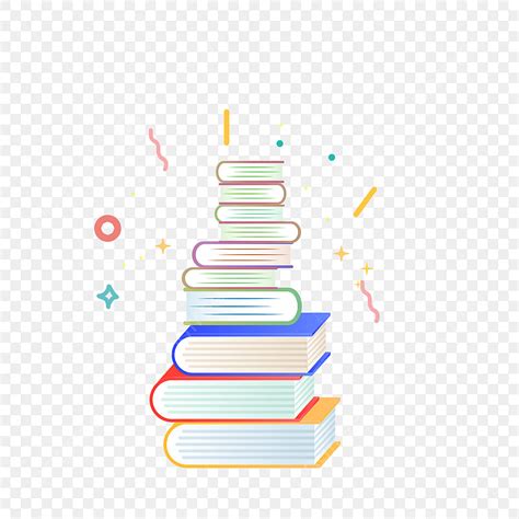 만화 손으로 그린 책 스택 그림 일러스트 책을 푸른 빨간 Png 일러스트 및 Psd 이미지 무료 다운로드 Pngtree