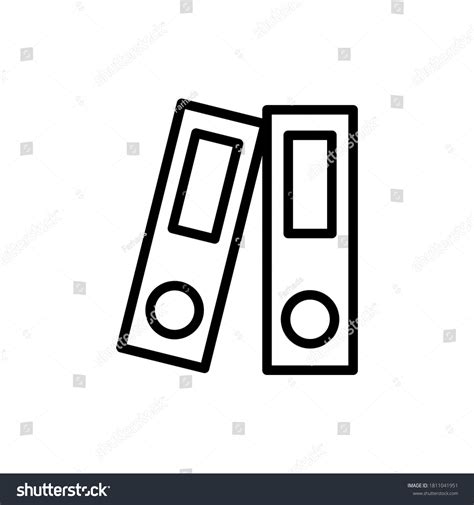 Document Folder Icon Simple Line Outline Stock Illustration Shutterstock