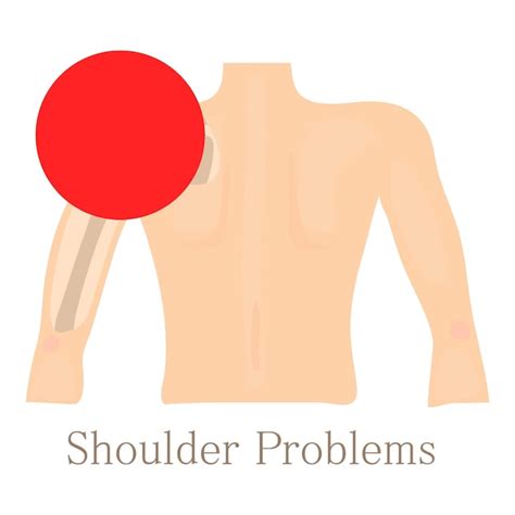 Premium Vector Shoulder Problem Icon Cartoon Illustration Of Shoulder