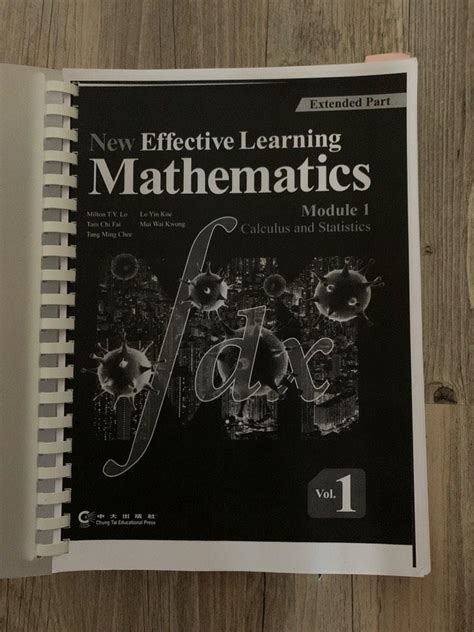 M1 影印版m1教科書 全新 New Effective Learning Mathematics Module1 Calculus And Statistics 興趣及遊戲 書本