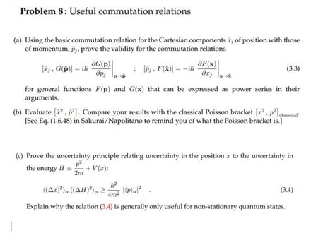Solved Problem 8 Useful commutation relations дрі a Chegg com