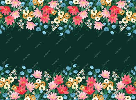 Premium Vector Floral Seamless Border Vector Design For Paper Cover