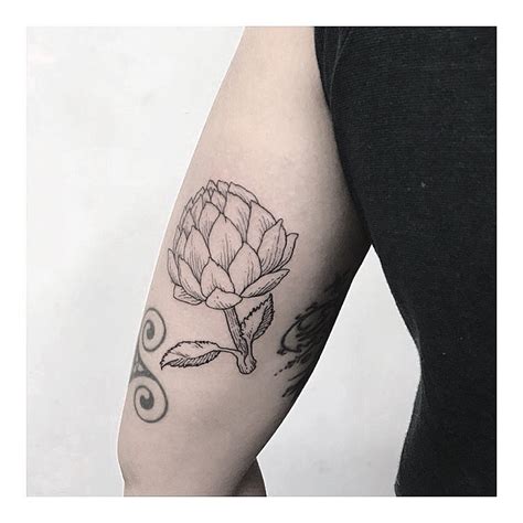 Artichoke Flower Tattoo