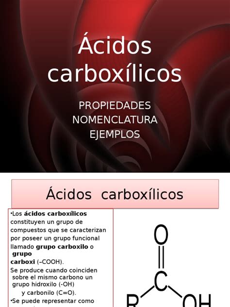 Grupo Carboxilo Ácido Carboxílico Ácidos Orgánicos Prueba