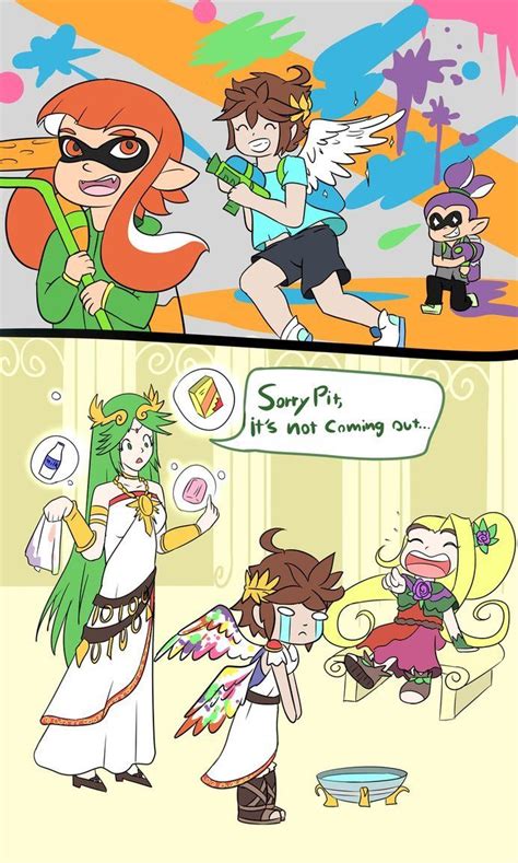 Pit Plays Splatoon Hermanos Súper Smash Super Smash Bros Smash Bros