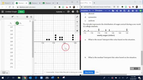 How To Find Measures Of Center In Desmos Youtube
