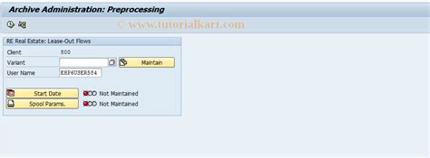 FOAR SAP Tcode Flow Archiving Preparatory Program