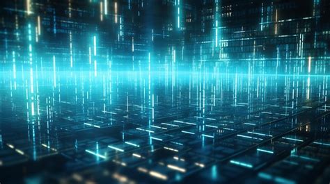 premium photo digital binary code matrix background