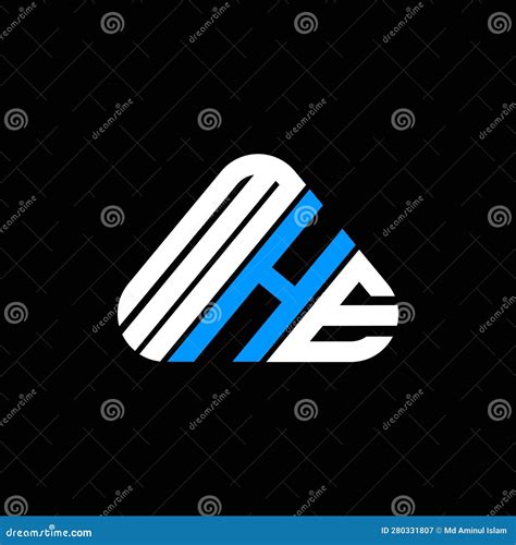 Mhe Letter Logo Creative Design With Vector Graphic Mhe Stock Vector