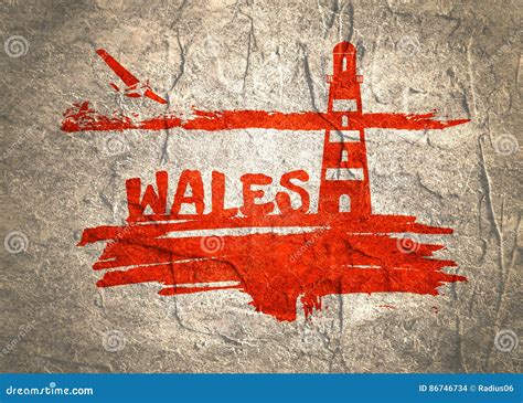 Map Icon Of Wales Blue Map Of Europe With Highlighted Wales In Red