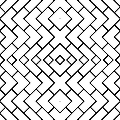 Abstract Geometric Seamless Pattern Of Interlocking Shapes Stock Illustration Illustration Of