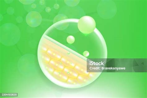 히알루 론산과 나이아신 아미드 헤어 및 스킨 솔루션 광고 화장품 광고 배경 일러스트 일러스트 벡터와 함께 그린 콜라겐 세럼 드롭 개념에 대한 스톡 벡터 아트 및 기타 이미지