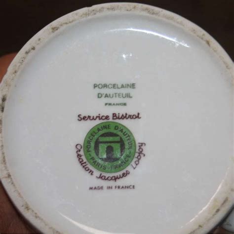 Porcelaine d Auteuil pot à cornichons vintage service bistrot