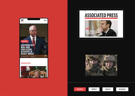 Associated Press — News Website Redesign On Behance