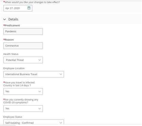 Track Employee Health Status Using Success Factors SAP Community