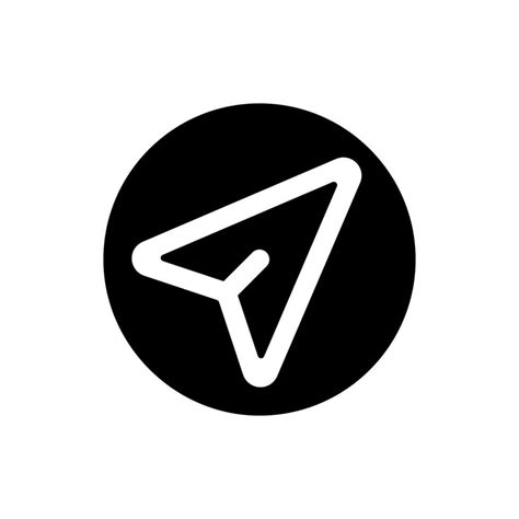 Navigation Pointer Black Glyph Ui Icon GPS Cursor Tracking Location On Map User Interface